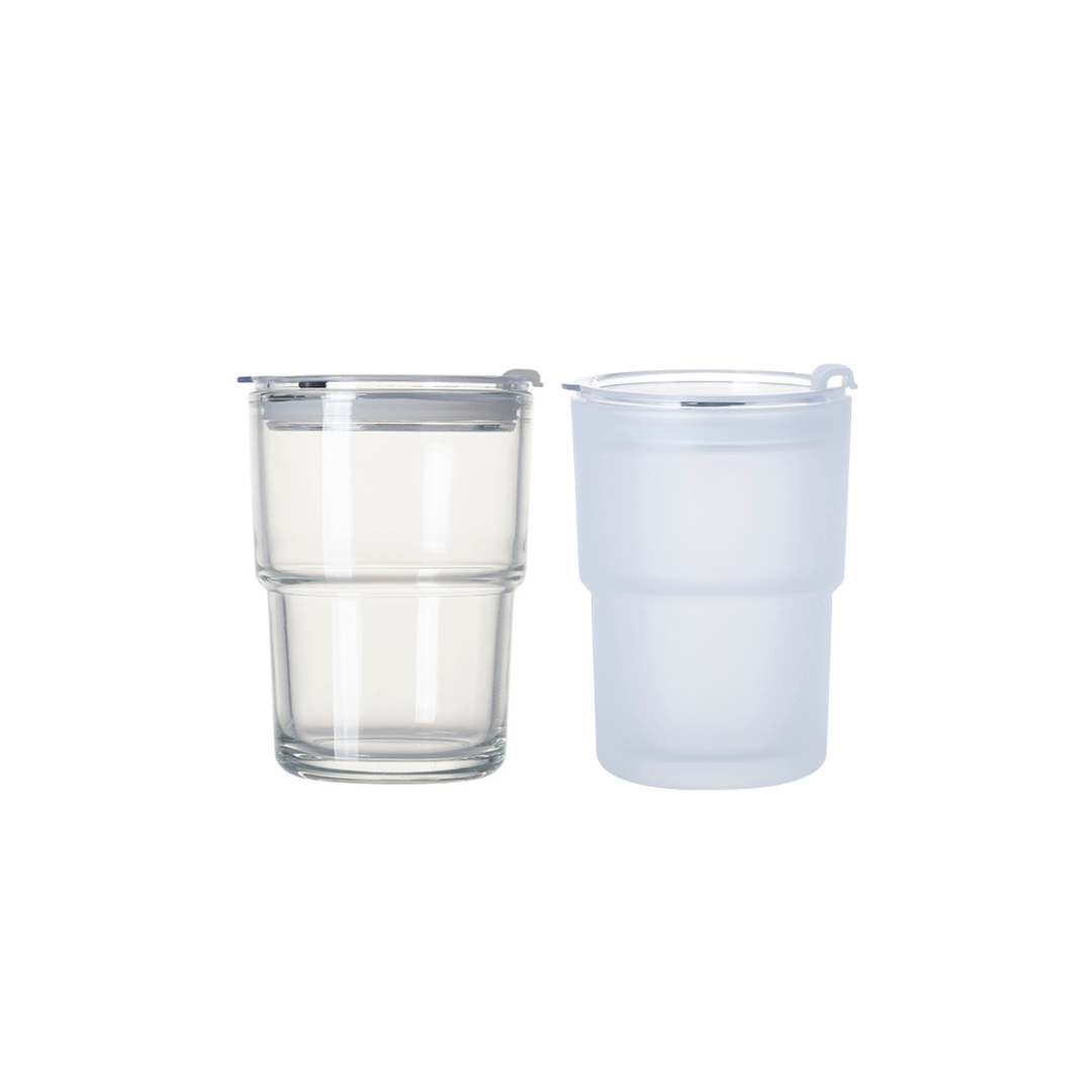 13OZ Stackable Glass Tumbler with Lid – Jomar Graphics Inc